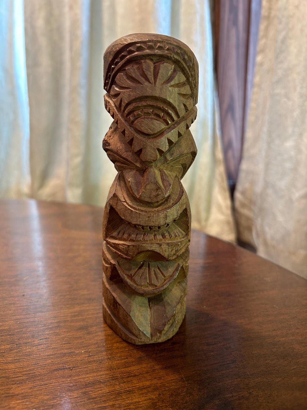 Tiki Idol Totem Hawaiian Wooden Statue 7.5x3x3 - Etsy