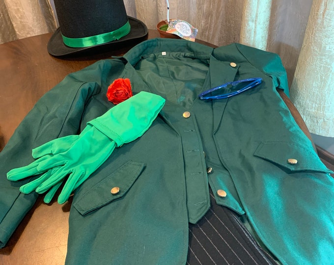 Lorax Onceler Halloween Costume Green Tail Coat, Top Hat, Red Carnation ...