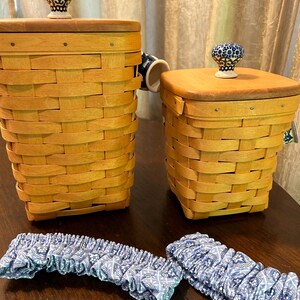 Longaberger Spoon Basket Canister Set of 2 With Protectors, Woodcrafts ...
