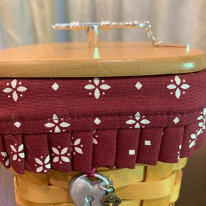 Longaberger Teaspoon Basket Traditional Red Liner, Plastic Protector ...