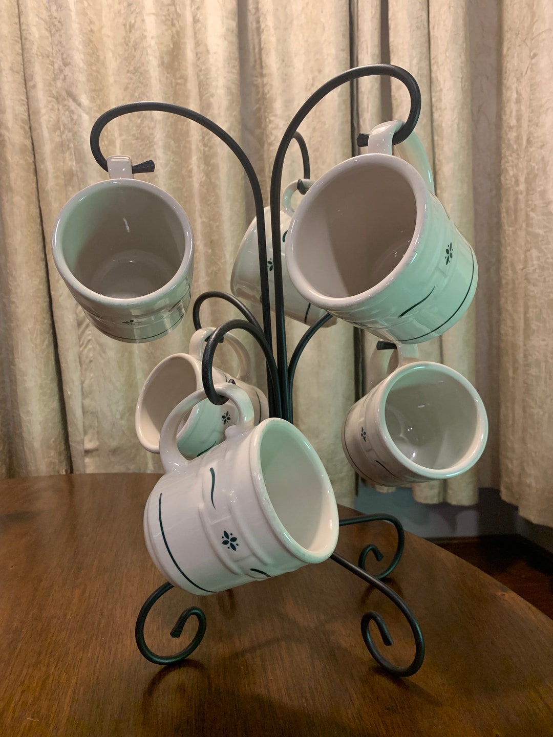 Longaberger Ironworks Black Iron Coffee Cups / Mugs Tree Stand - Etsy