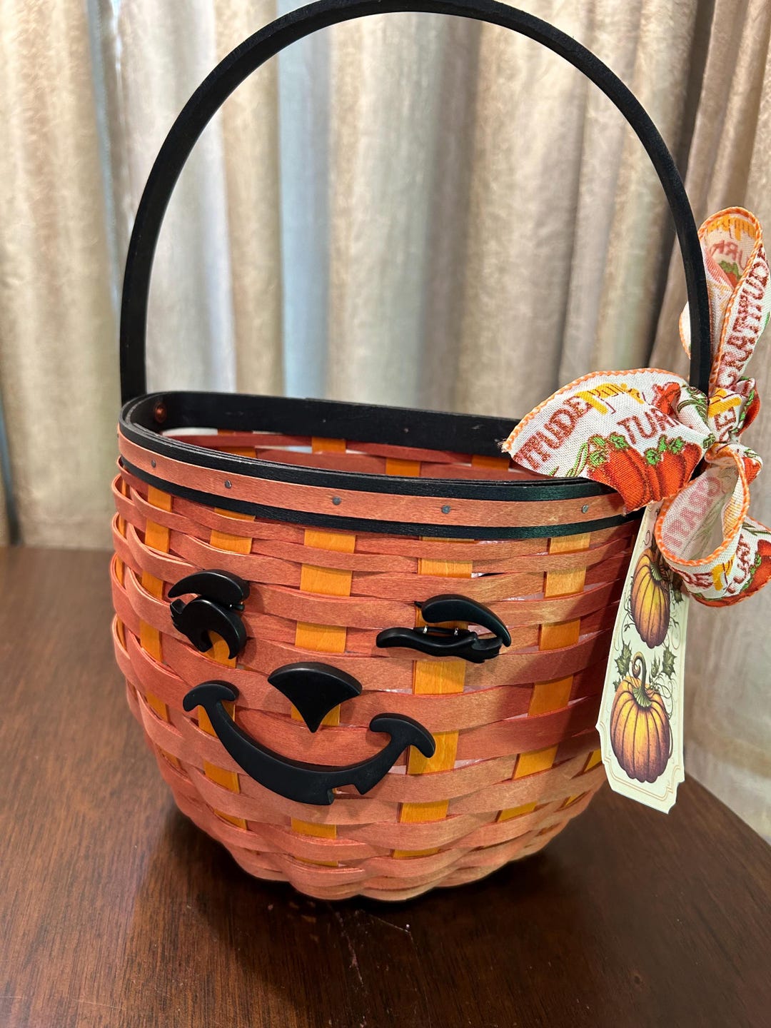 Longaberger Pumpkin Wall Basket With Longaberger Jack O Lantern Face ...
