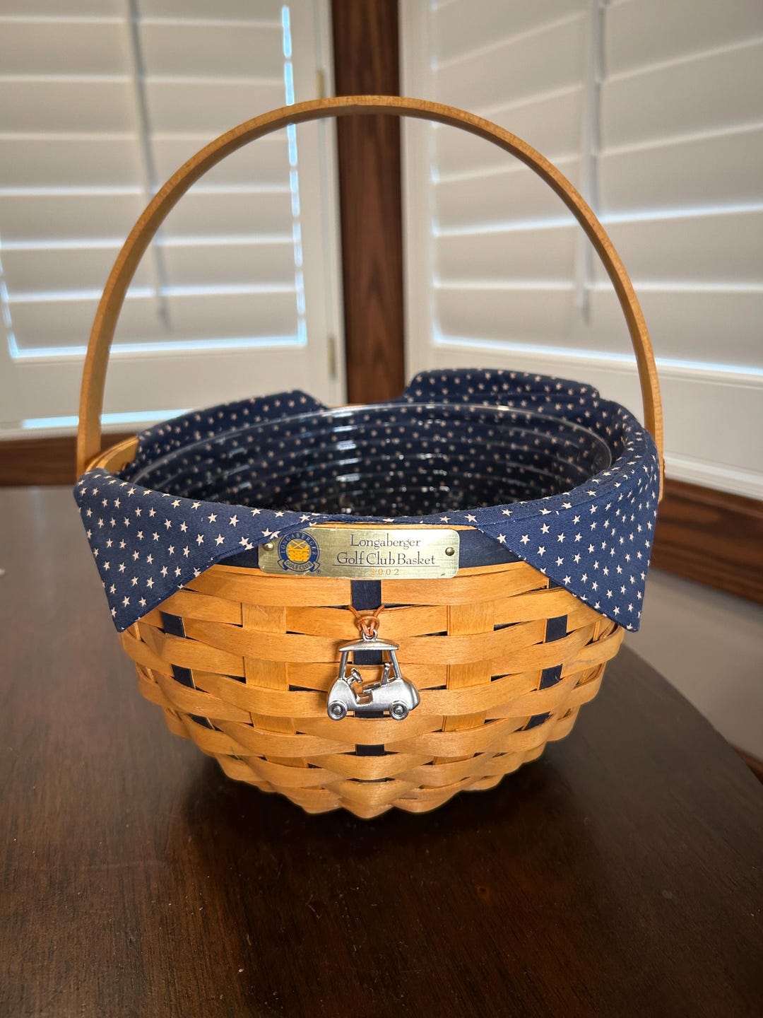 Longaberger 2002 Golf Club Basket With Liner, Plastic Protector, and ...
