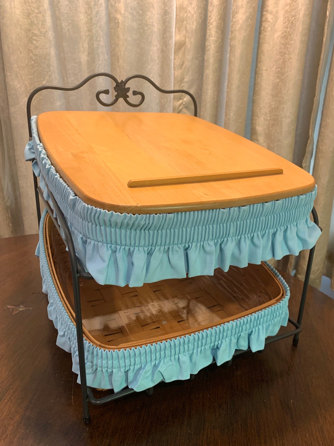 Longaberger Paper Tray Iron Rack 1 Tapered and 1 Regular Paper Tray ...