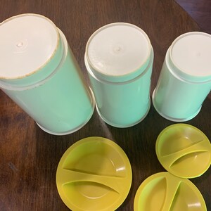 Vintage Nesting Harvest Gold Plastic Canisters 60s 70s EUC - Etsy