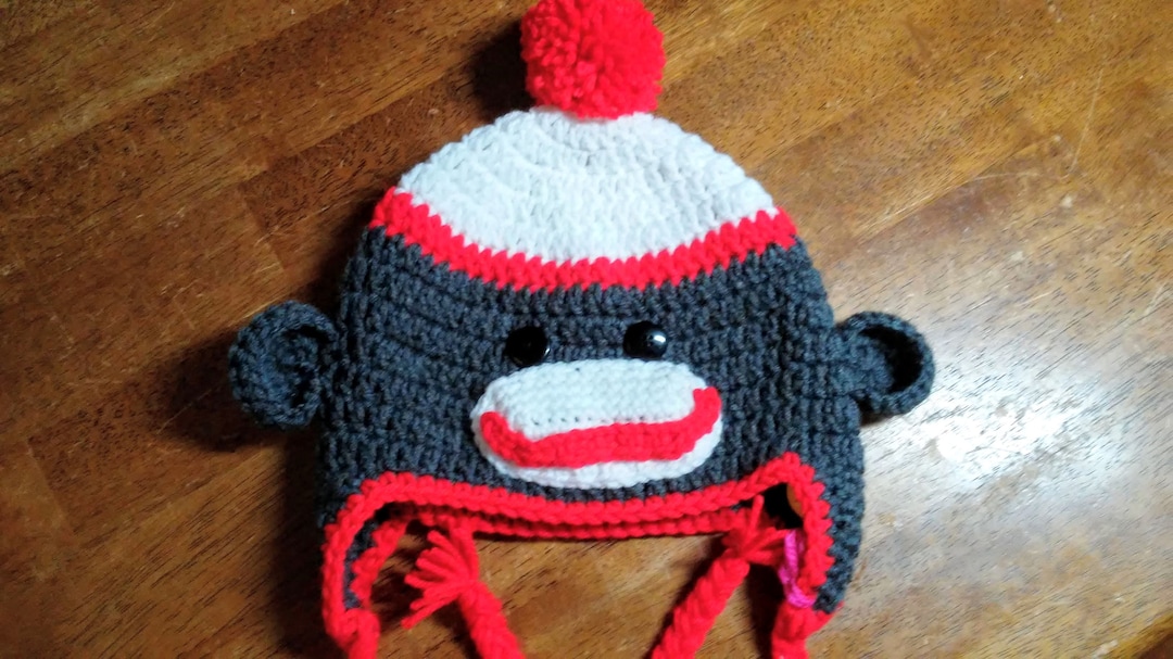 Custom Sized Sock Monkey Hat - Etsy
