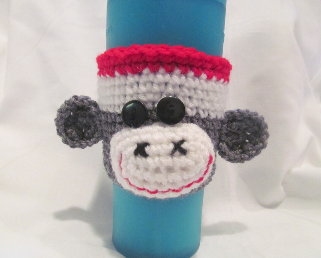 Smock the Sock Monkey Coffee Cup Cozy - Etsy
