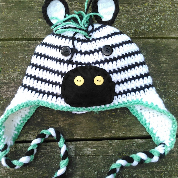 Crochet Zebra Hat - Etsy