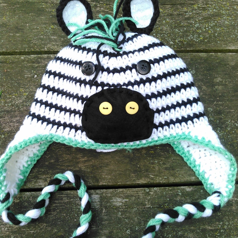 Crochet Zebra Hat - Etsy