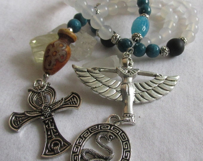 Egyptian Goddess Isis Pagan Prayer Beads Goddess Rosary Wiccan Rosary ...