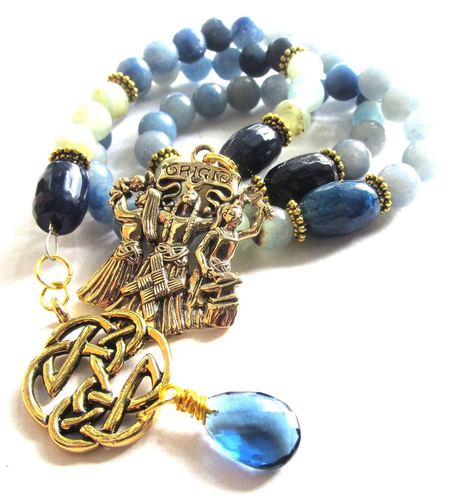 Celtic Goddess Brigid Devotional Beads Pagan Prayer Beads Witches ...