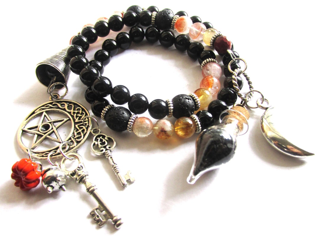 Samhain Sabbat Devotional Beads Pagan Prayer Beads Ancestor Worship ...
