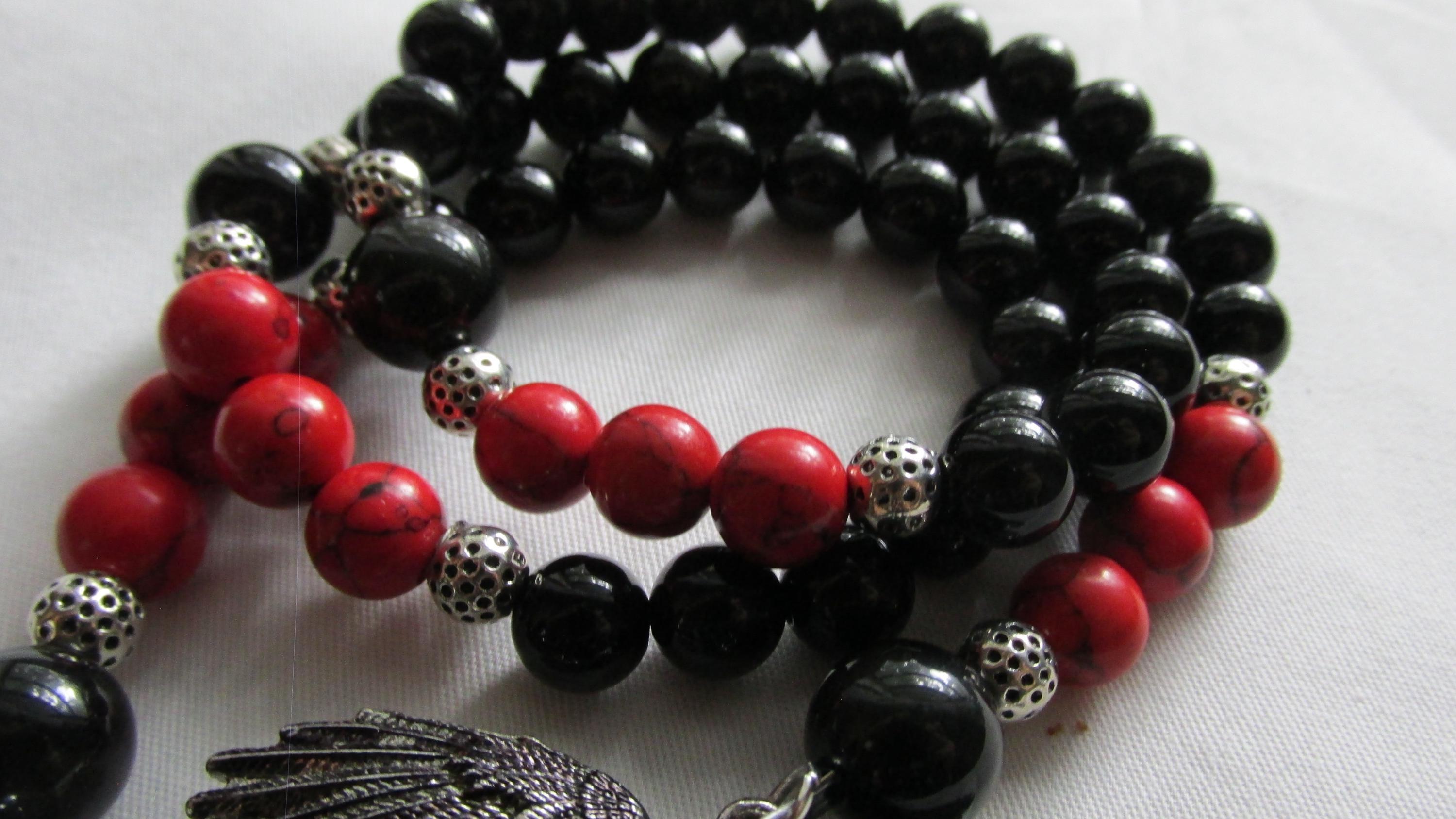 Triple Goddess Morrigan Pagan Prayer Beads Pendulum Prayer Beads ...