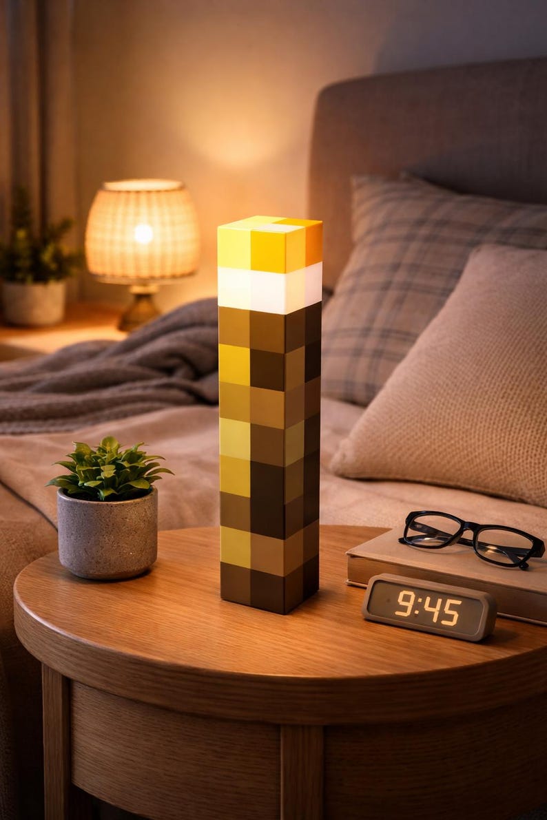 Minecraft Lamp - Etsy