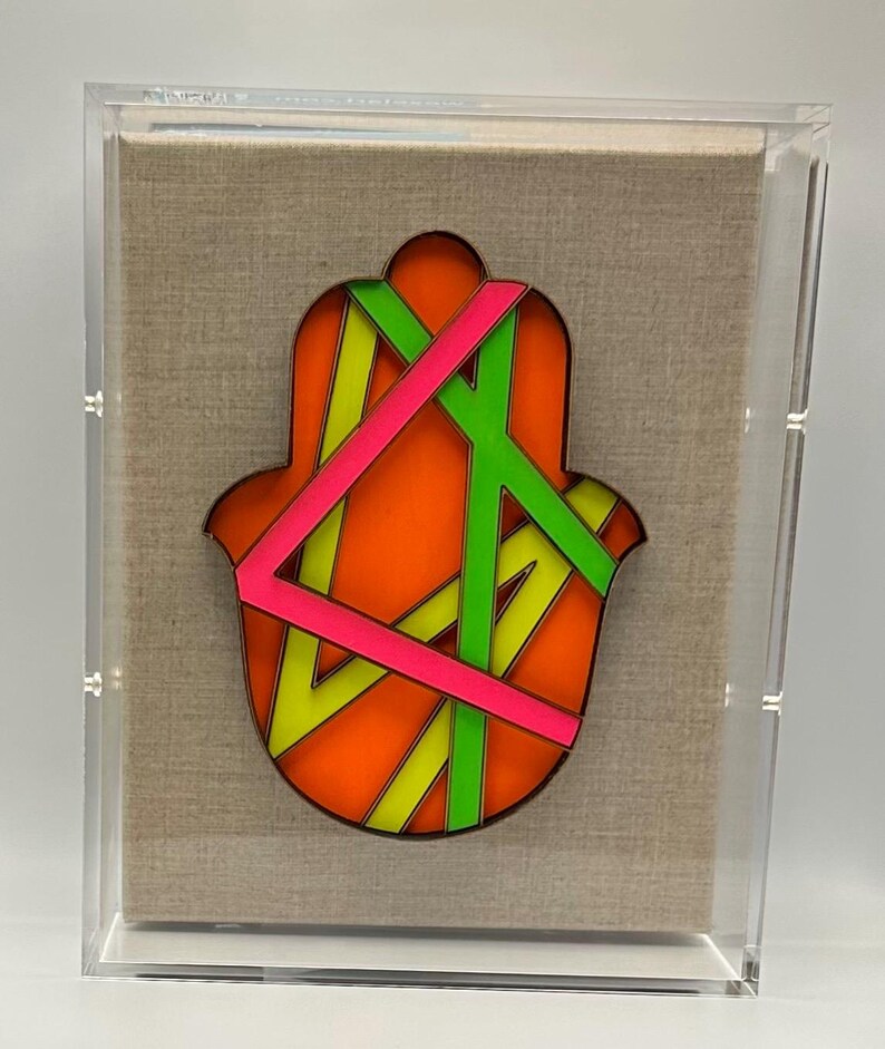 Layered Hamsa Wall Art, Judaica Home Decor, Meaningful Gift, Framed ...