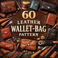 Leather Card Holder "coil" Wrap Wallet Digital PDF Template Pattern - Etsy