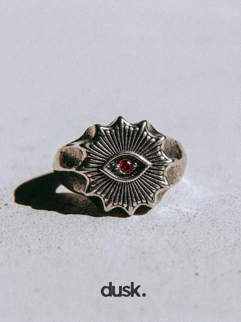Gothic Demon Eye Ring | Gothic Rings for Men | Evil Eye Ring | Punk ...