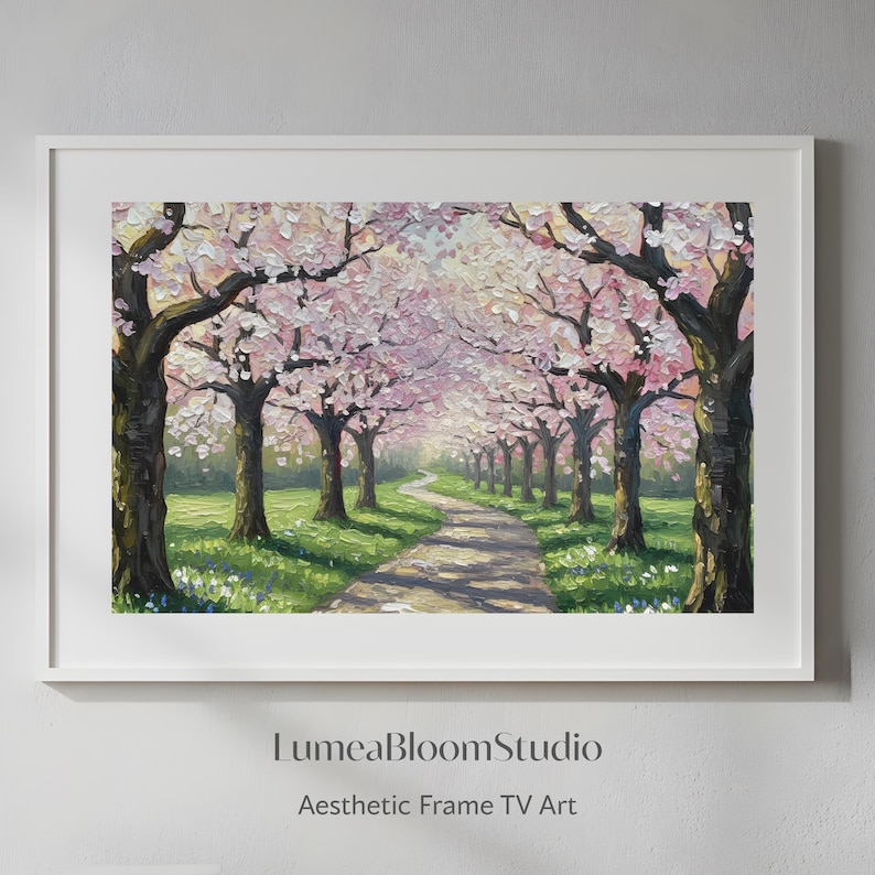Cherry Blossom Frame TV Art | Japanese Spring Fine Art Wallpaper L ...