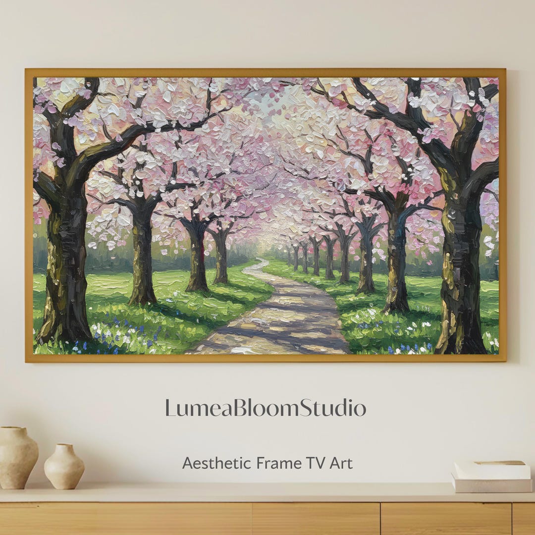 Cherry Blossom Frame TV Art | Japanese Spring Fine Art Wallpaper L ...