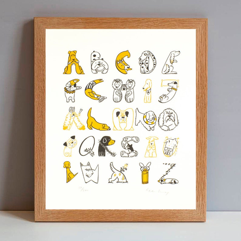 Dog Alphabet Print, Dog Alphabet, Gift for Dog Lover, Dog Art Print ... Dog Alphabet Print, Dog Alphabet, Gift for Dog Lover, Dog Art Print ...