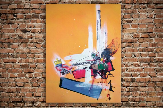 Abstract / Conceptual Painting of Iraq War and Hurricane | Etsy