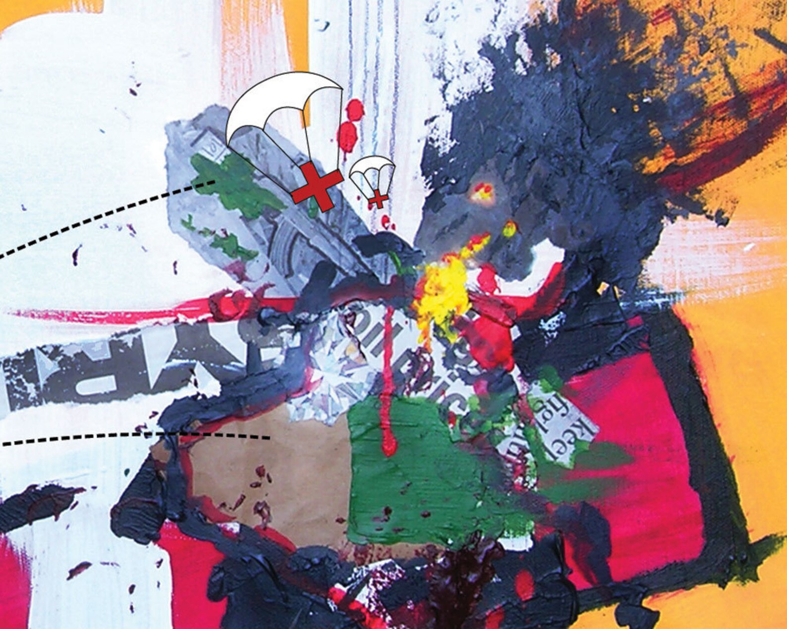 Abstract / Conceptual Painting of Iraq War and Hurricane | Etsy