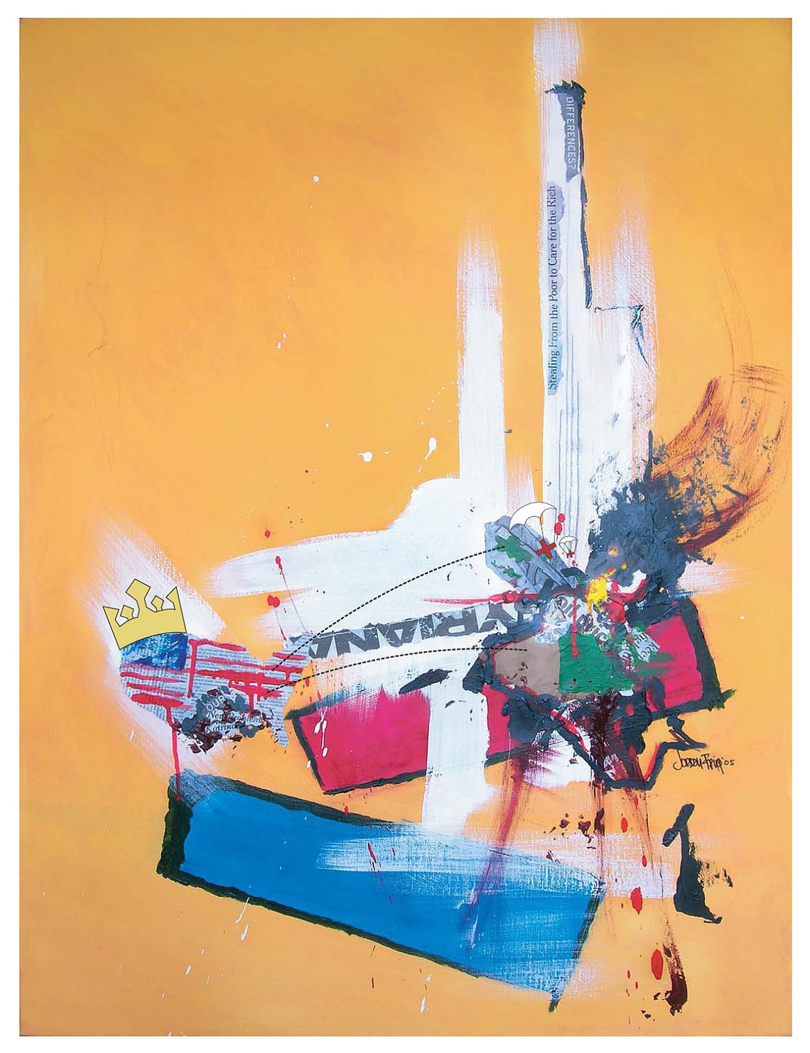 Abstract / Conceptual Painting of Iraq War and Hurricane | Etsy