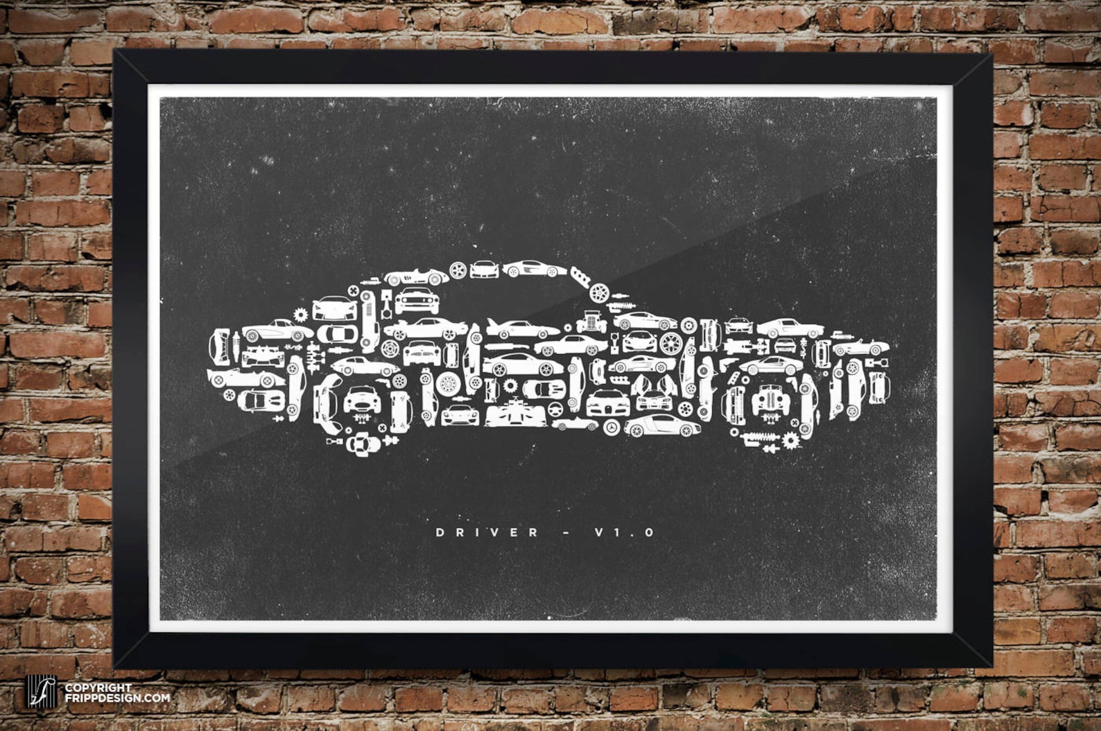 Car Collage of Vintage Super Classic and Sports Cars and | Etsy