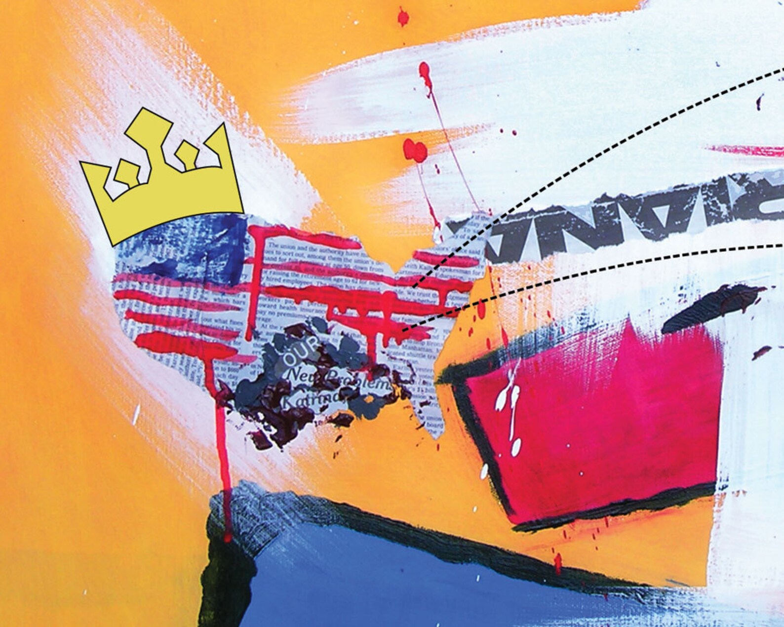 Abstract / Conceptual Painting of Iraq War and Hurricane | Etsy