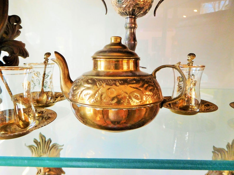 Antique Chocolate Pot Complete Set of Six Saucers and Spoons - Etsy