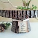 11" Wood Cake Stand, Log Cake Stand, Tree Bark Cake Stand, Tree Slice ...