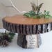 11" Wood Cake Stand, Log Cake Stand, Tree Bark Cake Stand, Tree Slice ...