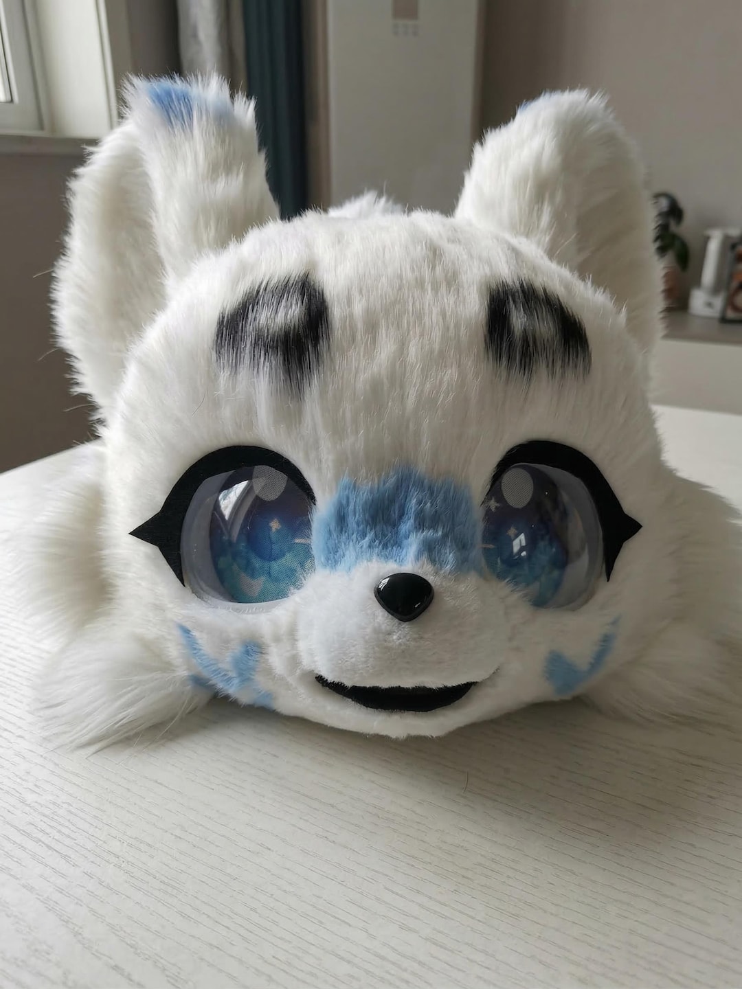 Anime Kemono Fursuit Head With Matching Paws Et Mask – Handmade Cat Dog ...