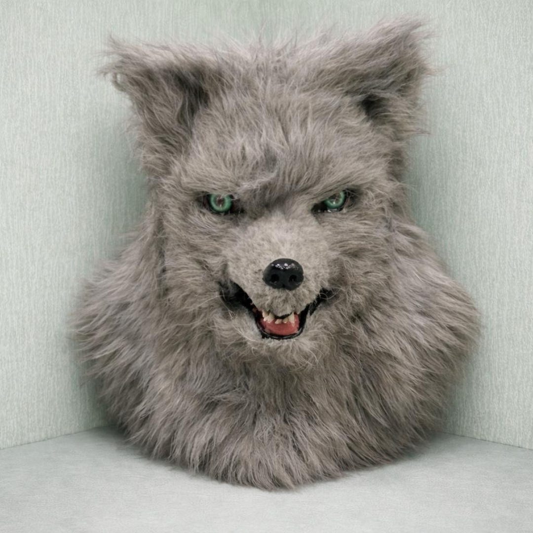 Realistic Faux Fur Wolf Fursuit Head Mask, Cosplay Costume - Etsy