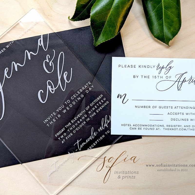 Transparent Wedding Invitation - Etsy