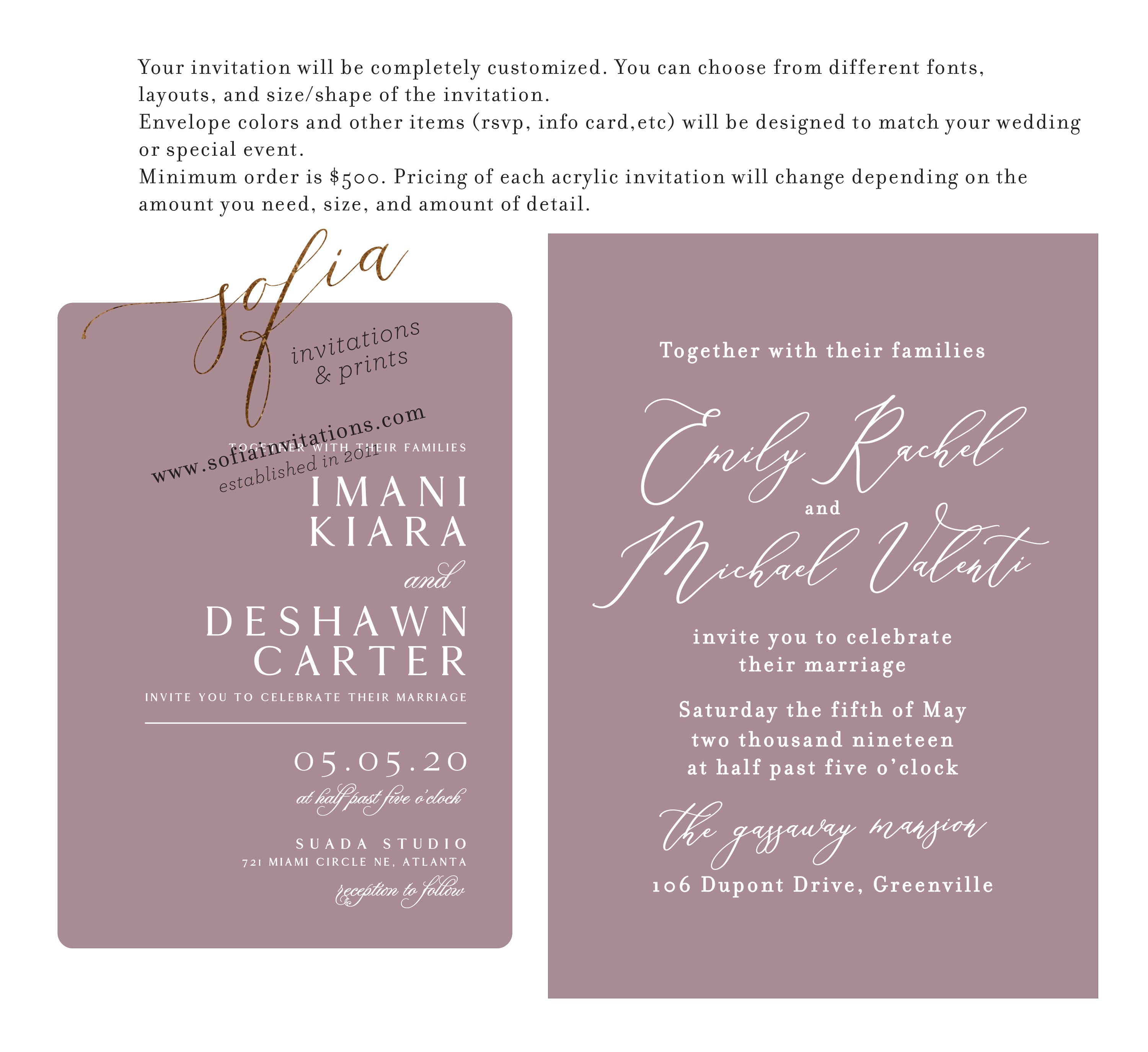 Silver Mirror Acrylic Wedding Invitation Luxury — Wedding Invitation ...