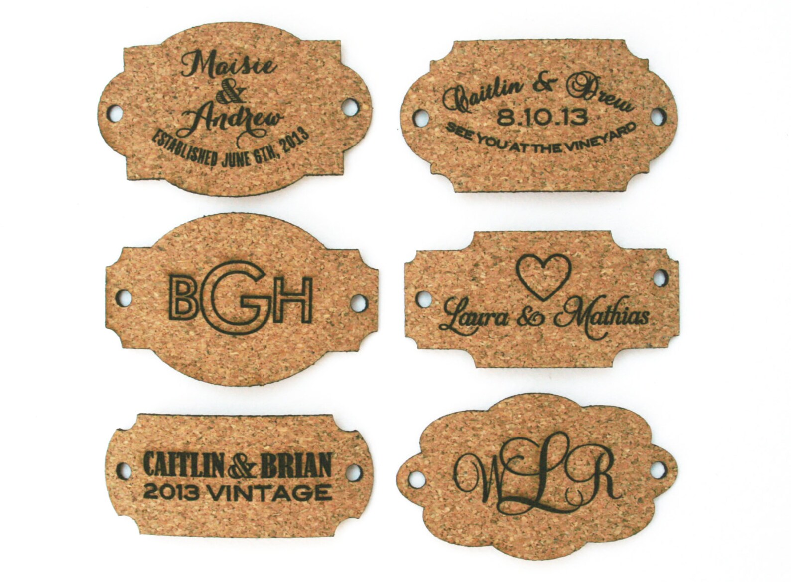 Rustic Cork Tag: Laser Cut Custom Shapes Perfect for a Wine - Etsy