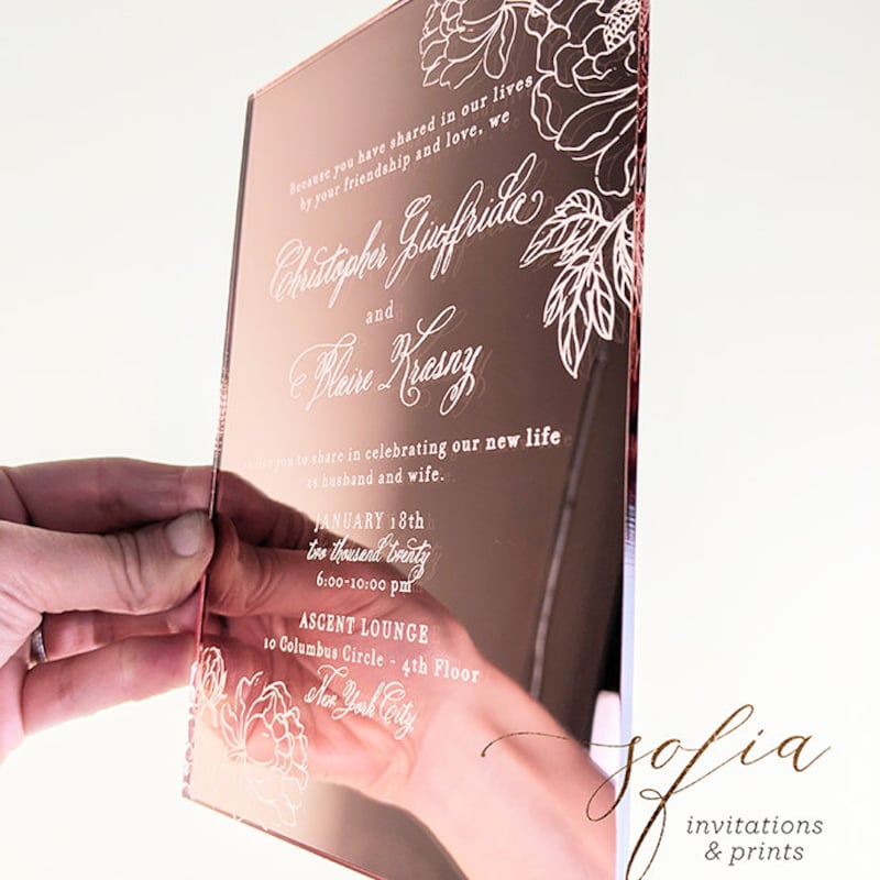 Acrylic Wedding Invitations - Etsy