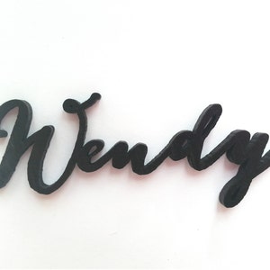 Laser Cut Names, Black or Custom Colors, Calligraphy Place Cards 3D - Etsy