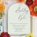 Curved Shape Wedding Invitation Modern Letterpress - Etsy