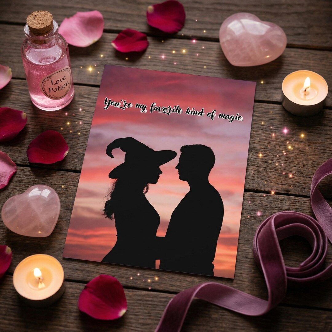 Printable Valentine’s Day Card – Witchy Love Card | Magical Romance ...