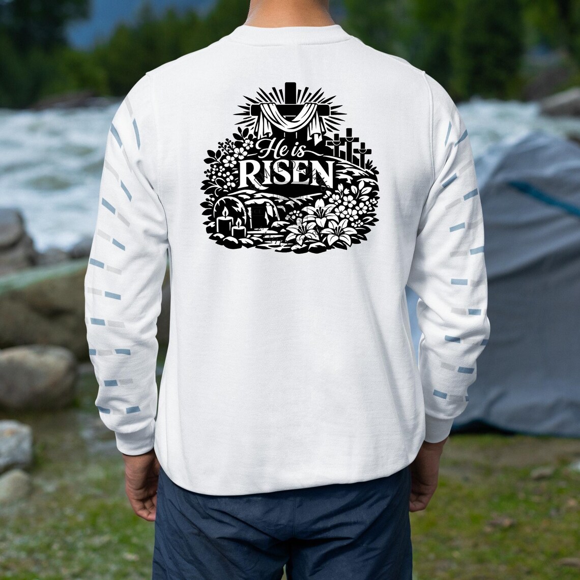 He is Risen PNG & SVG Bundle | Christian Easter Shirt Design ...