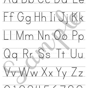 Alphabet Print SMALL size 8.5 X 11digital - Etsy