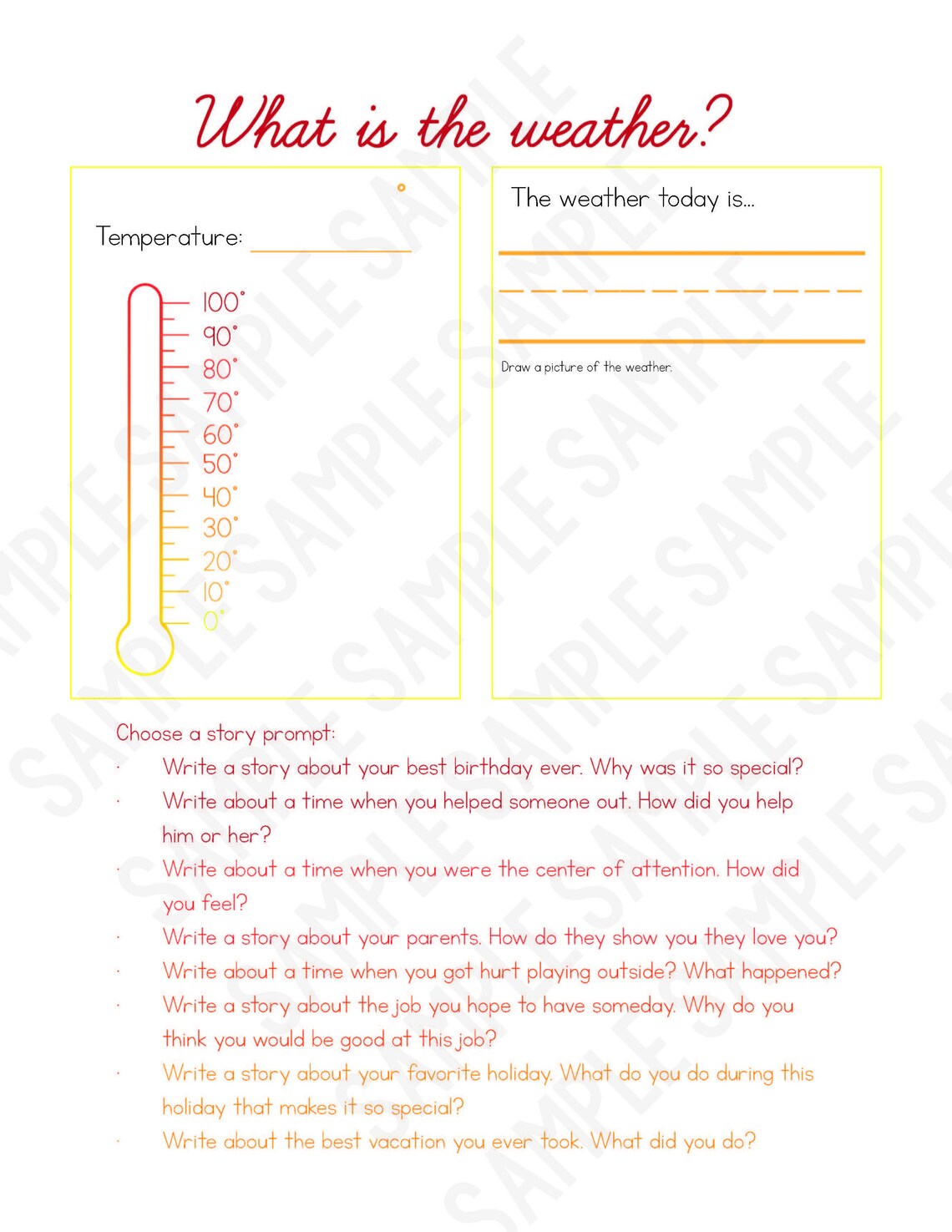 Daily Worksheets-digital DOWNLOAD - Etsy