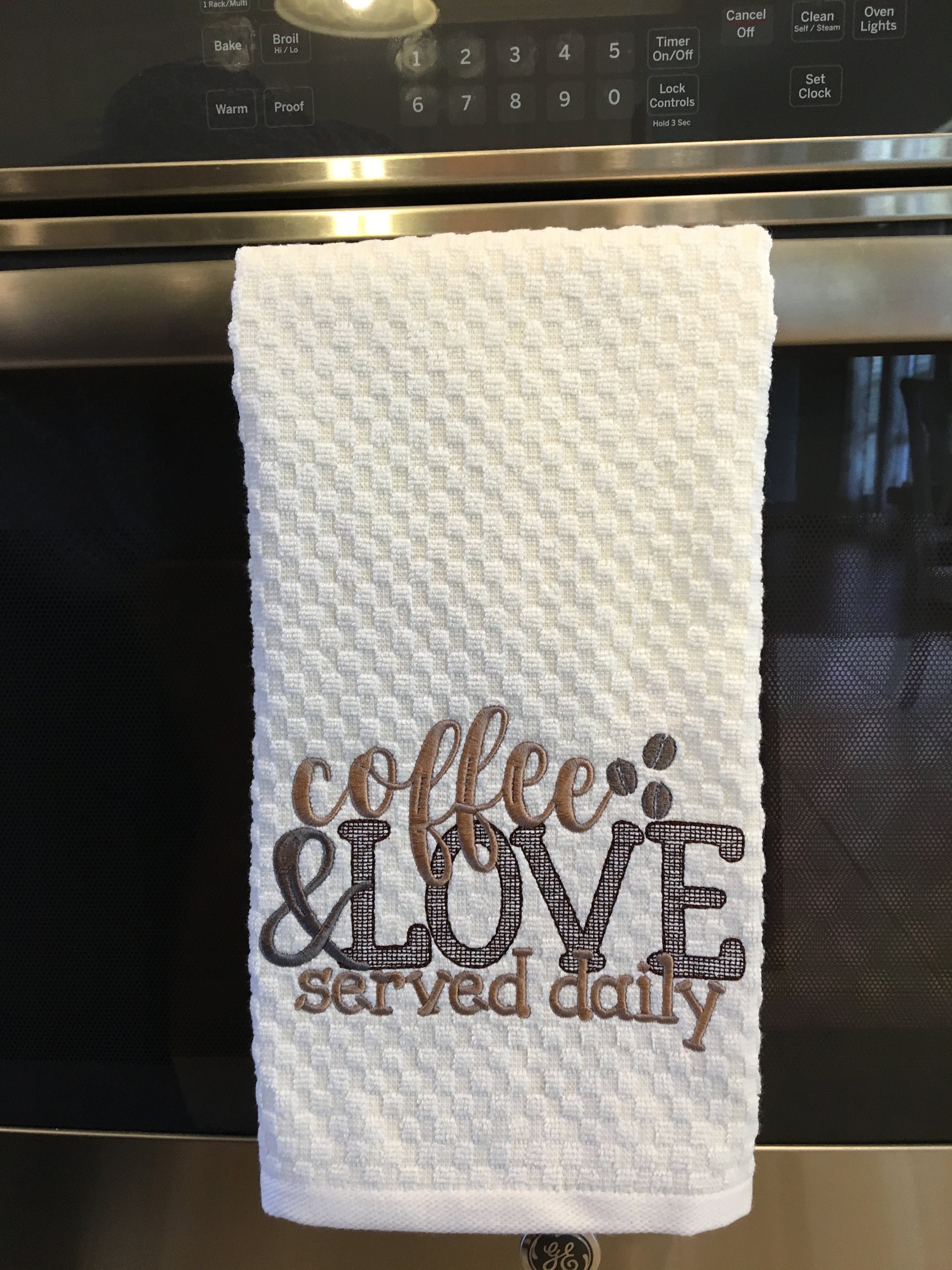 Farmhouse Embroidered Decorative Kitchen Towel Dish Towel Tea | Etsy