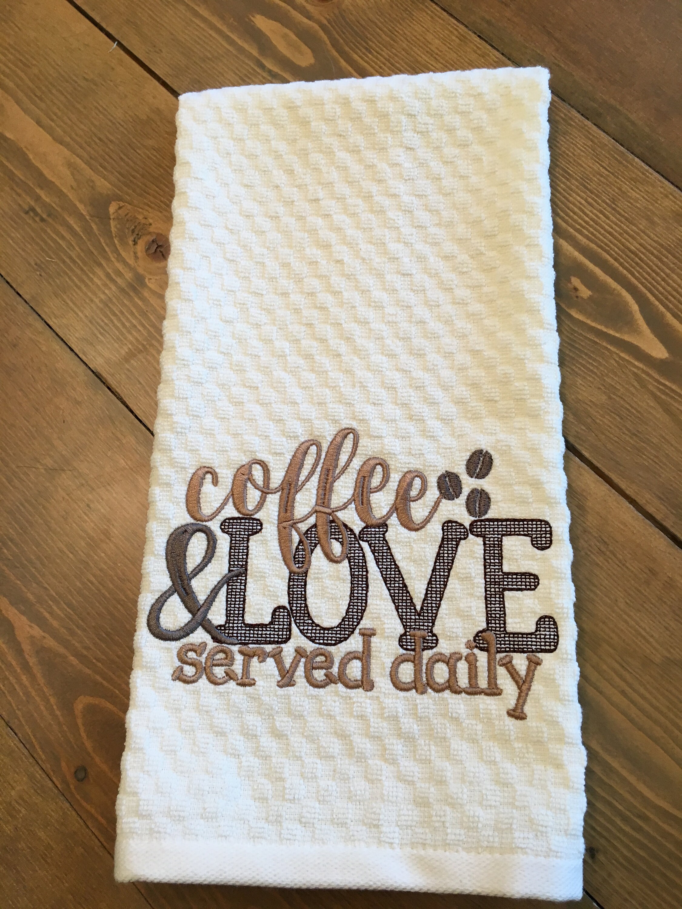 Farmhouse Embroidered Decorative Kitchen Towel Dish Towel Tea | Etsy