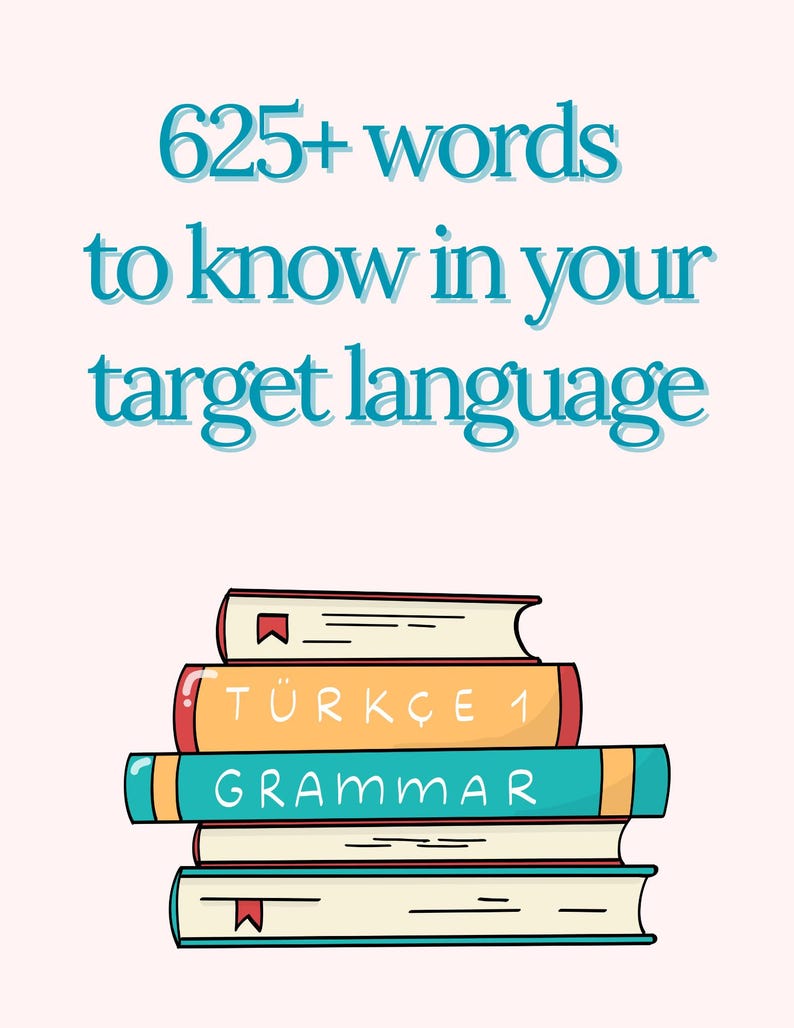 ILLUSTRATED FLASHCARDS - 625 Words to Know in Your Target Language - Etsy