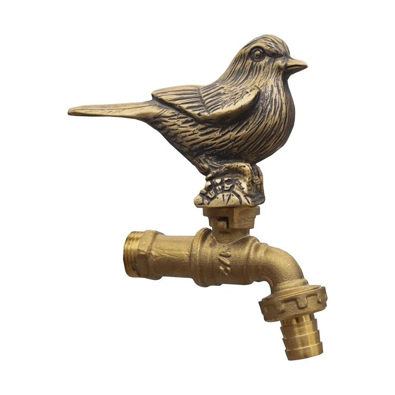 Brass Garden Tap Old World Sparrows Spigot Faucet Vintage Yard Water ...