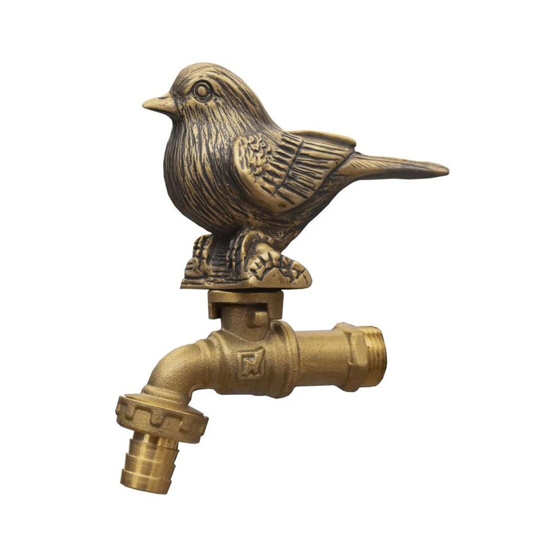 Brass Garden Tap Old World Sparrows Spigot Faucet Vintage Yard Water ...
