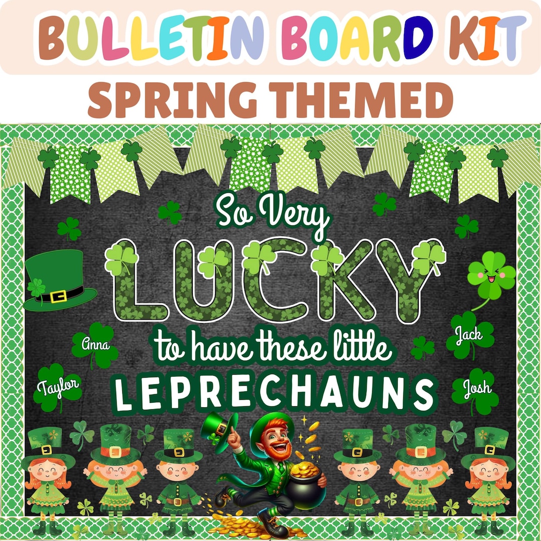 So Very Luck to Have These Leprechauns St Patricks Bulletin Board Kit ...